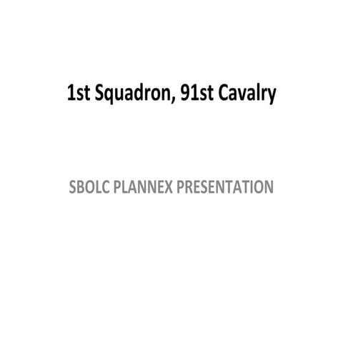 1st SQD Commo Plannex | PPT