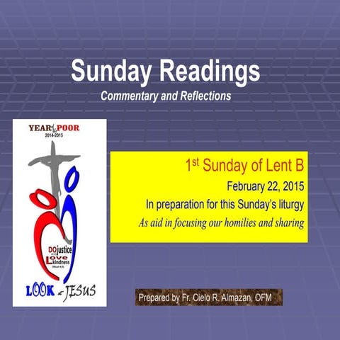 1st Sunday of Lent Cycle B | PDF