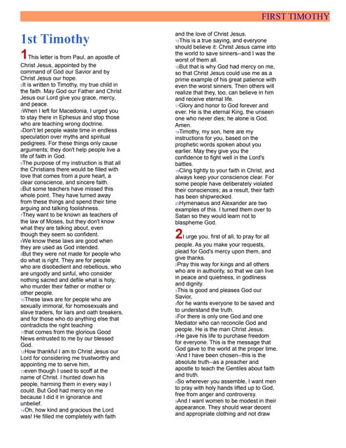 English - The First Epistle to Timothy.pdf