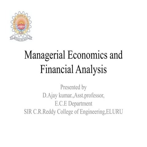 1st unit managerial economics | PPT