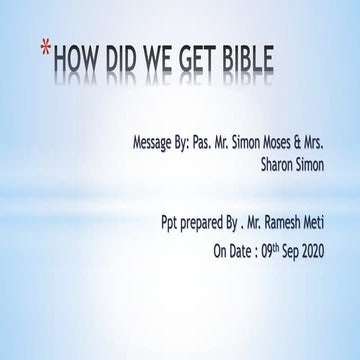 bible Introduction | PPTX
