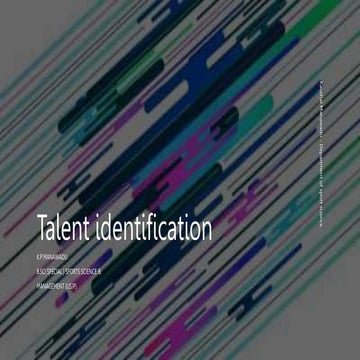 1) Talent identification intro.pptx | Sports