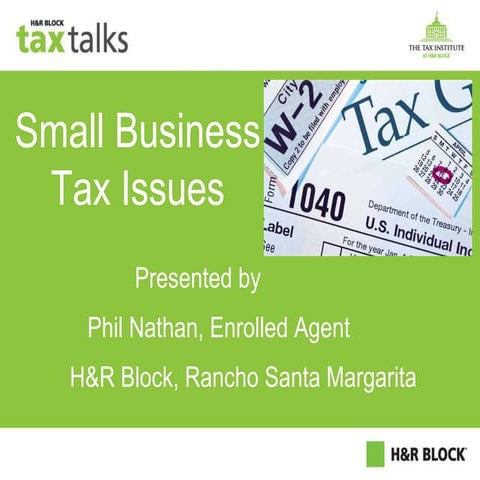 Small Business Tax Issues | PPT