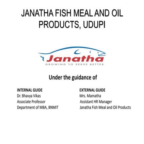 Janatha Fish Meal And Oil Proucts | PPTX