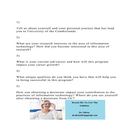 1)Tell us about yourself and your personal journey that has .docx