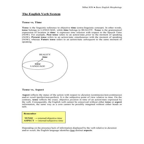 The english verb system | PDF