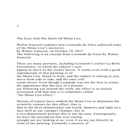 1 The Eyes And The Smile Of Mona Lisa Walter Isaa.docx