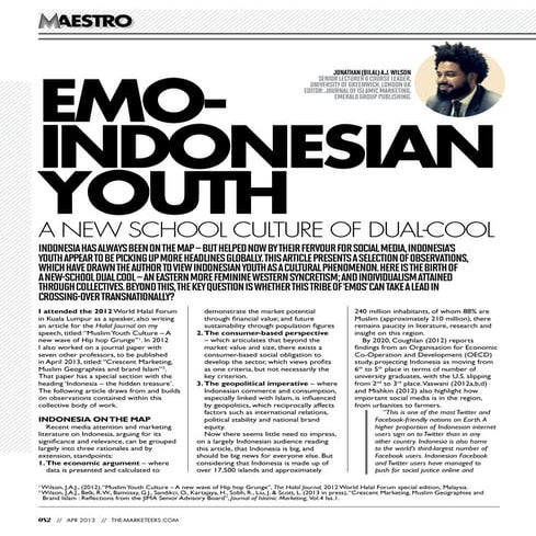 Muslim Emo Indonesian Youth – A New School of Dual Cool | PDF