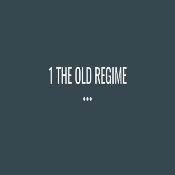 1 The Old Regime (1) | PDF