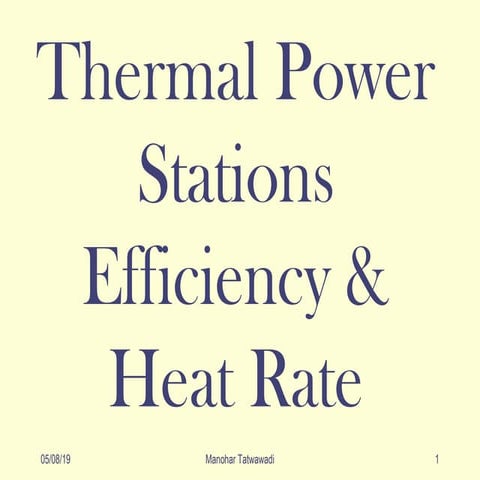 TPS EFFICIENCY AND HEAT RATE | PPT