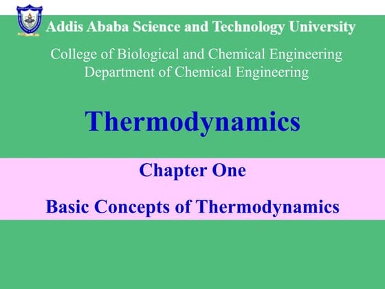 Introduction to thermodynamics | PPTX