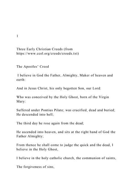 The Creed: The Faith and Beliefs of Catholic Christians | PPT