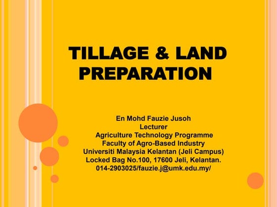 Primary & Secondary tillage Implements and their uses | PPTX ...