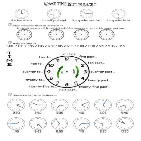1 time worksheet | PDF