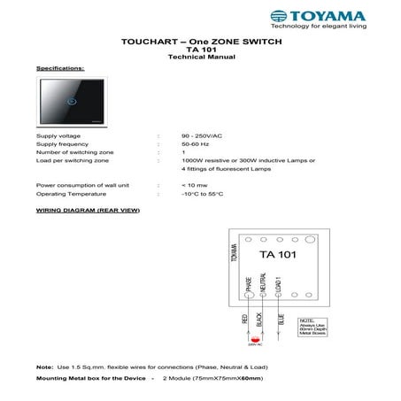 1 touch art home switches | PDF