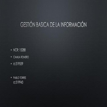 Gestión basica de la información actividad 1 | PPTX
