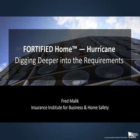 Fortified Home- Hurricane: Digging Deeper into the Requirements ...
