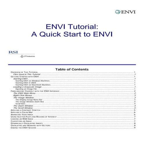 1 tutorial01 envi quick_start | PDF
