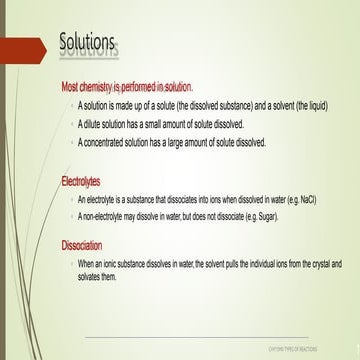 1 Types of reactions, solution stoichiometry, concentrations and ...
