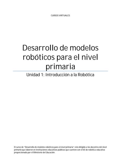 Listado de piezas - Robótica Educativa | PDF