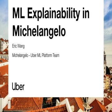 AI/ML Infra Meetup | ML explainability in Michelangelo | PPT