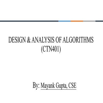 Introduction to algorithms | PPTX