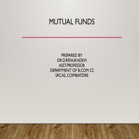 1 Unit 3 PPT.pptx Mutual Funds and Features | PPTX