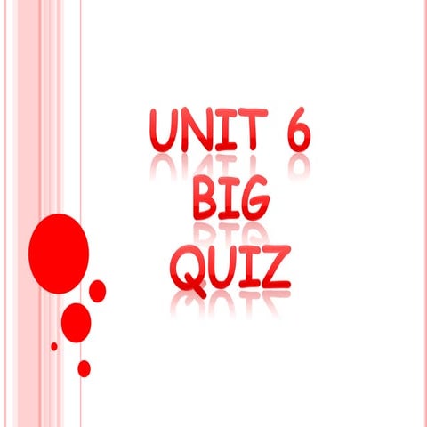 1 unit 6 quiz | PPT