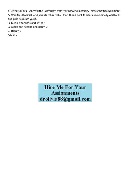 1 Using Ubuntu Generate The C Program From The Following Hipdf 3352