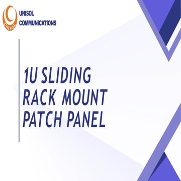Unisol 12 Port Sliding Rack Mount Patch Panel | PPTX