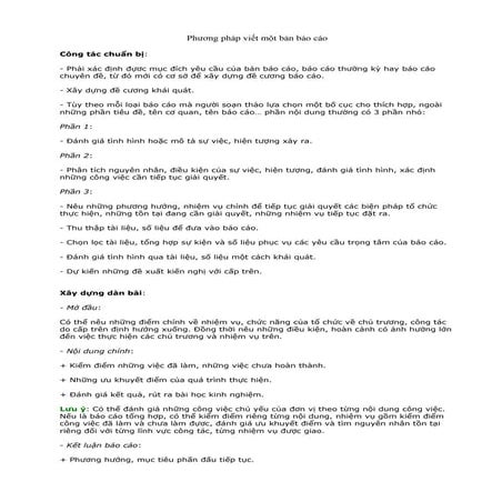 Phuong phap viet mot bao cao | DOC