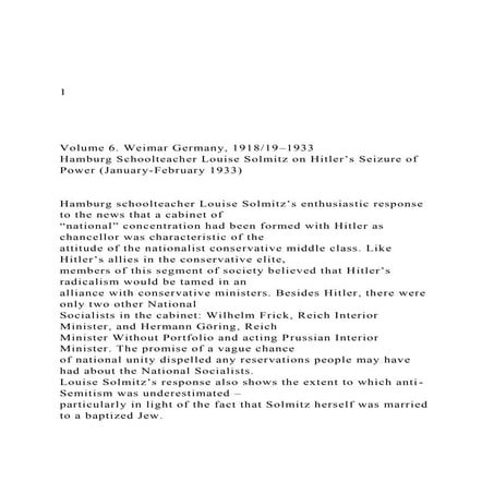 1 Volume 6. Weimar Germany, 191819–1933 Hambur.docx