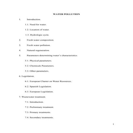 1 Water Pollution | PDF