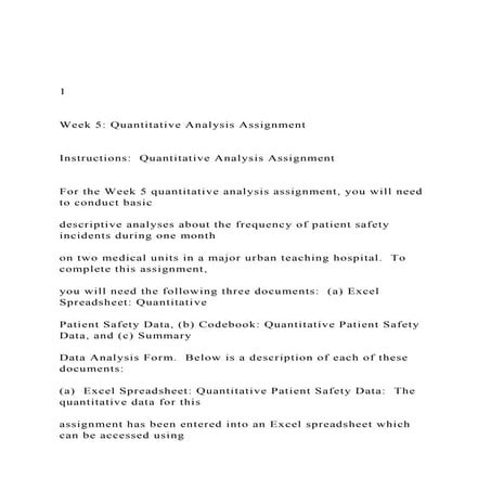 1 Week 5 Quantitative Analysis Assignment Instru.docx