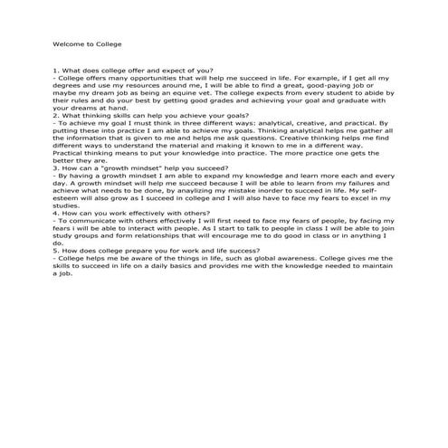 1 welcome to college | DOCX