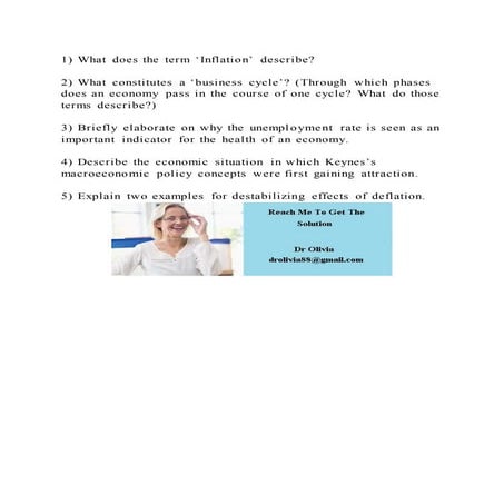 1) What does the term ‘Inflation’ describe 2) What constitutes | DOCX