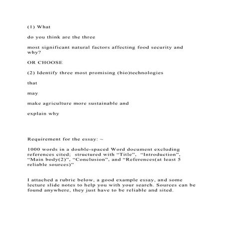 (1) Whatdo you think are the threemost significant natural f.docx