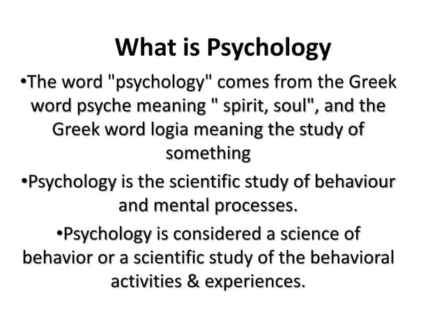 01 Introduction to Psychology presentation | PPTX