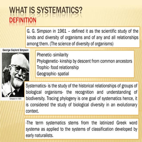 What is Systematics | PDF