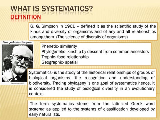 Systematics | PPT