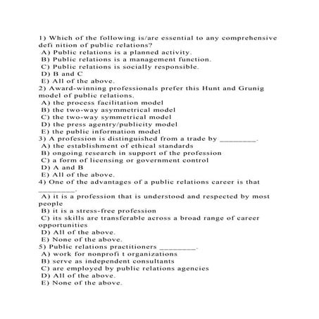 1) Which of the following isare essential to any comprehensive defi ...