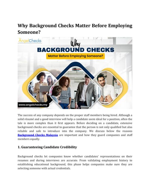 employee background verification.pptx | Resume Writing and Advice | Job ...