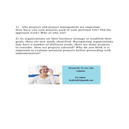 1) why projects and project management are important. Ho.docx