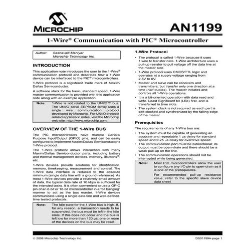 1wire protocol | PDF