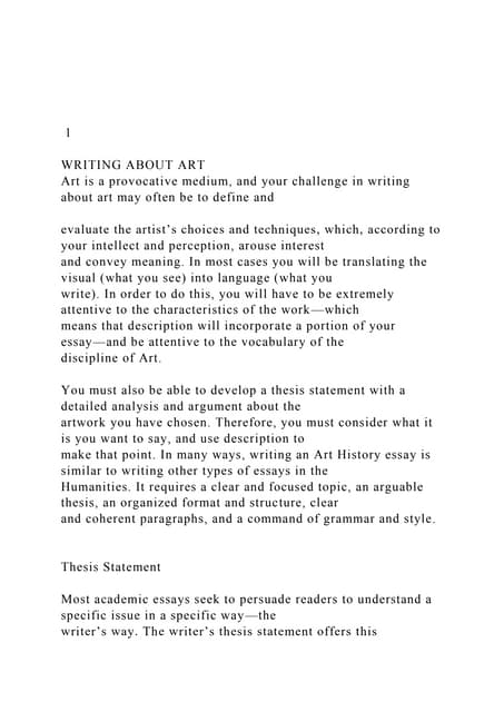 Components of an Art Critique_Contemporary Phi. Arts | PPT