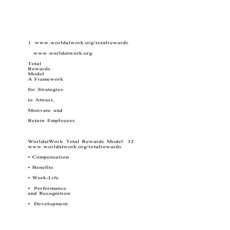 Presentation on Total Reward Management Model | PPTX