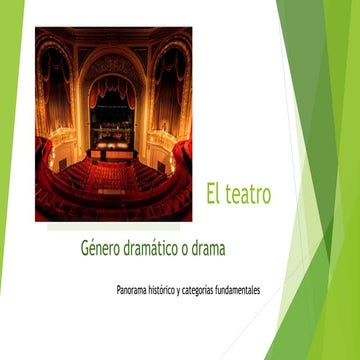 1 y 2 de secundaria, Trabajo explicativo de los generos teatrales | PPT ...