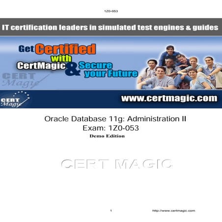 Exam 1Z0-053 Oracle Database 11g: Administration II | PDF | Databases | Computer Software and ...