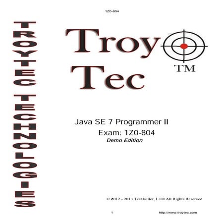 1z0 804 Exam Java Se 7 Programmer Ii Pdf 8134