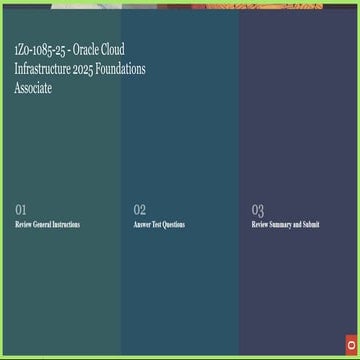 Oracle Cloud Infrastructure 2025 Architect Associate | PDF